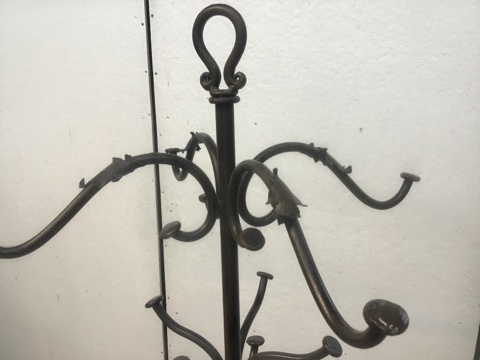 Storage - Handmade Wrought Iron Coat Rack - Construction Junction