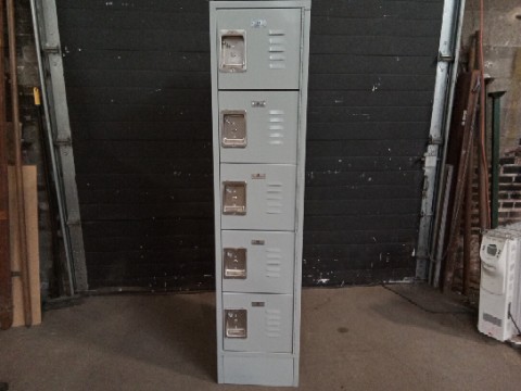 Storage Locker - Grey 5 Cubbies - Construction Junction