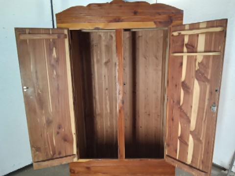 Storage Wardrobe Cabinet - Solid Cedar Armoire (Antique) - Construction ...