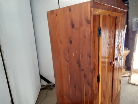 Storage Wardrobe Cabinet - Solid Cedar Armoire (Antique) - Construction ...
