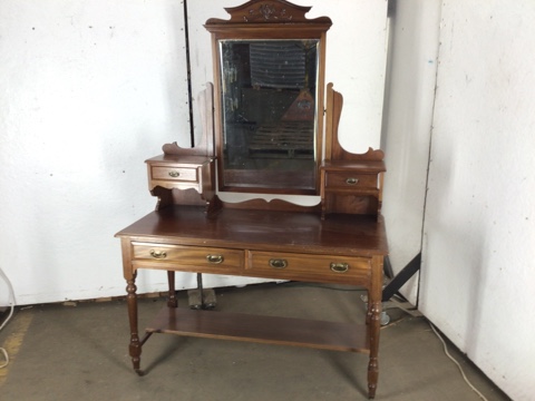 Table - Dressing Table W/ Mirror And 4 Drawers - Construction Junction