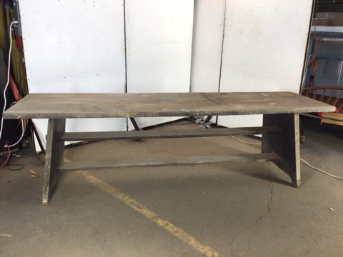 Table - Oak Trestle , Wedged Mortise And Tenon - Construction Junction