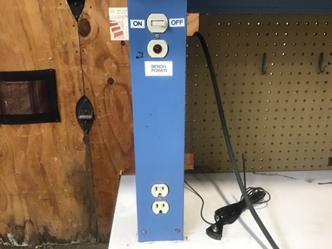 Table - Workbench w/18 AC Outlets - Blue - Steel - Construction Junction