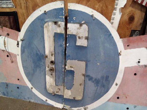 The Garden Theater Outdoor Marquee Sign (Chipped Paint) - Construction ...