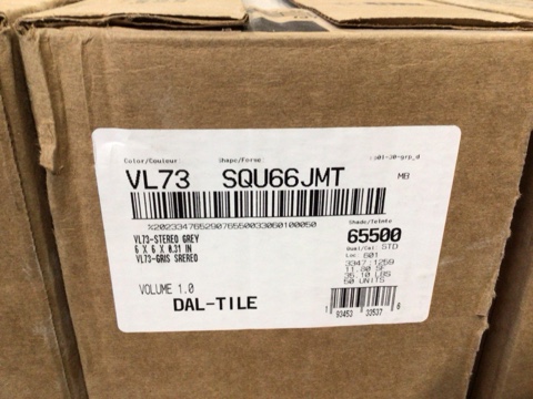 Tile Ceramic - Daltile - VL-73 Stereo Grey 6x6 , 90sqft - Construction ...