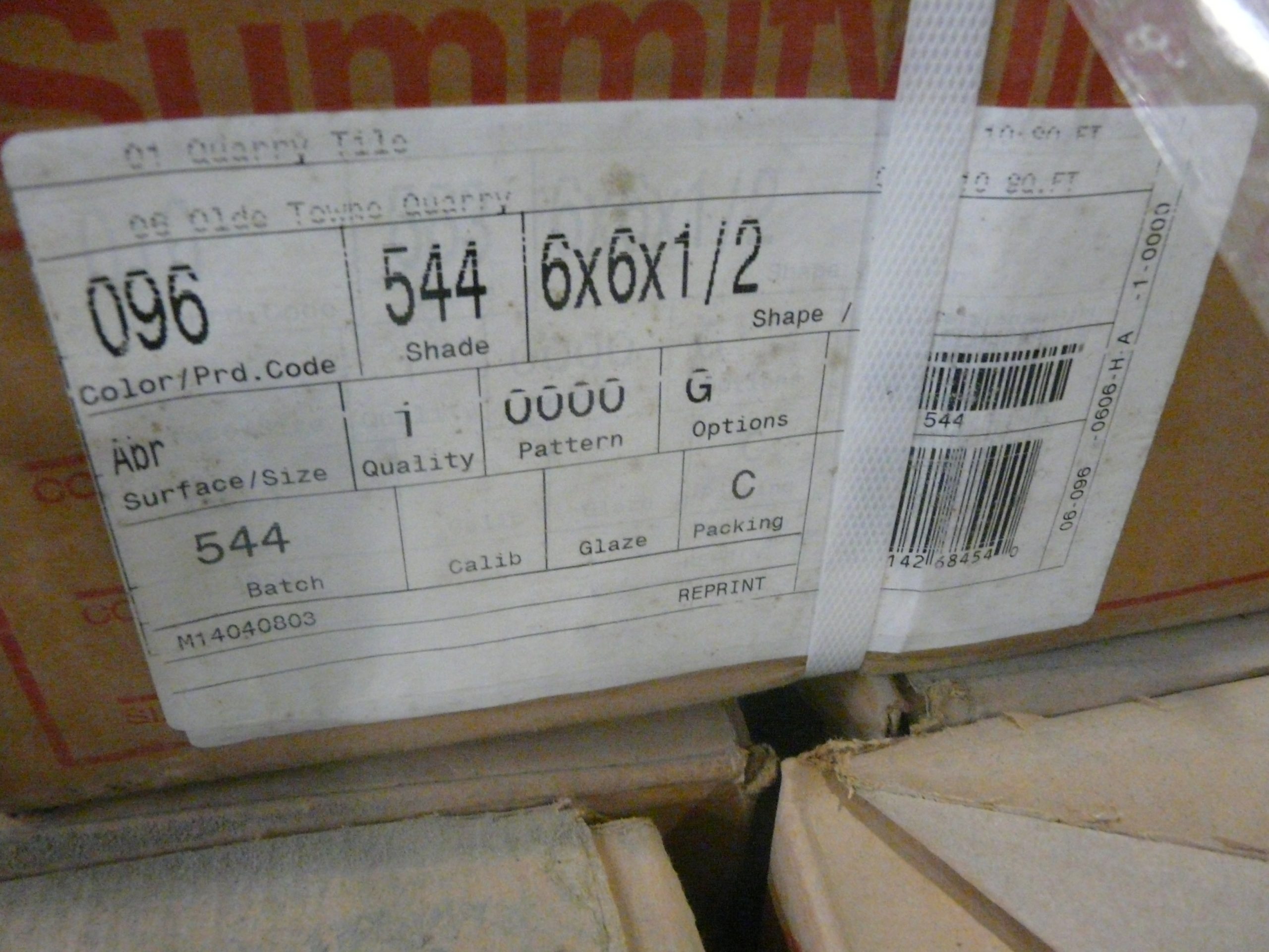 Tile Ceramic - Summitville Quarry TIle 6x6 150 Sqft (Surplus ...