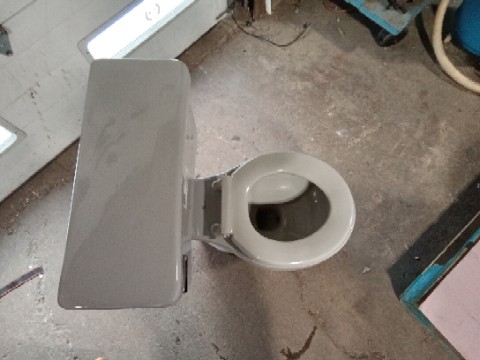 Toilet - Grey Universal Rundle Two Piece - Construction Junction