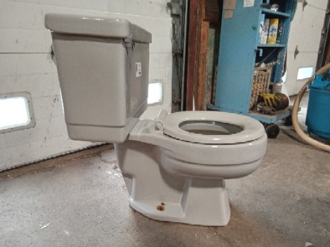 Toilet - Grey Universal Rundle Two Piece - Construction Junction