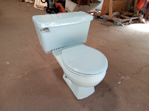 Toilet - Light Blue 70s Universal Rundle Toilet - Construction Junction