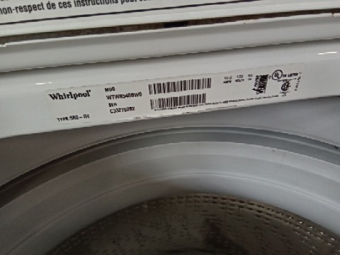 Washer - Whirlpool Cabrio White Clear Door (AWS) - Construction Junction