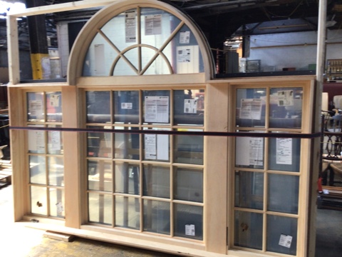 Window Casement - Andersen Composite 3 Panel w/Sunburst Black Vinyl and ...