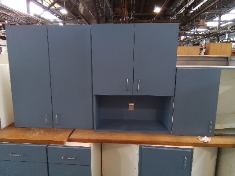 Kitchen Cabinet SET - 15 PC Commercial Blue Laminate Kitchen Set ...