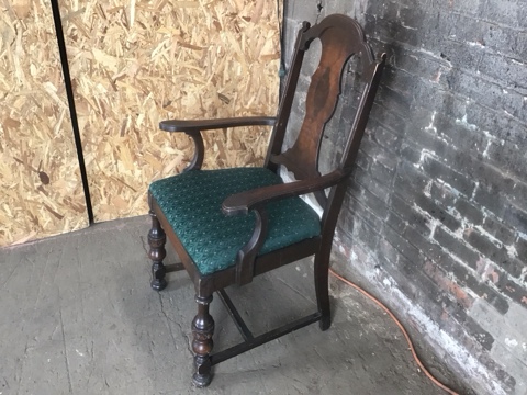 Chair - Tombstone / Fiddle Back Accent Armchair - Black Walnut ...
