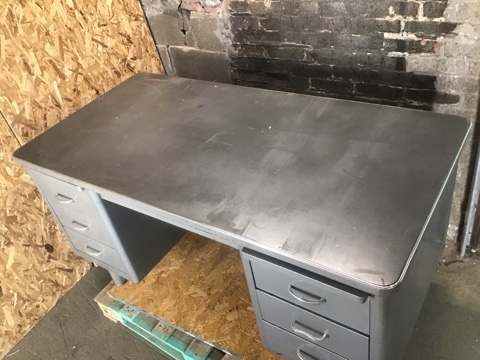 Desk - Steelcase - Tanker Desk - 6 Drawer - Grey - Steel - Construction ...